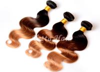 China Honey Blonde Ombre 3 Tone 100% Human Hair Extension 18 Month Durability 100g for sale