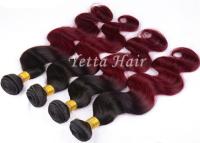 China Wine Red Ombre Body Wave Human Hair Extensions 12-30 Inch 100g AAAAAAA Grade for sale