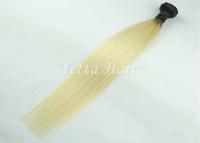 China Double Drawn Soft Ombre Human Hair Extensions With White Blonde for sale