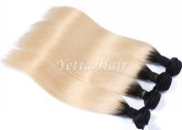 China 100% Virgin Remy Ombre Human Hair Extensions 12-30 Inch 6A Grade Black to Blonde for sale