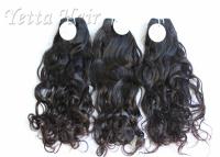 China Natural Black Virgin Brazilian Water Wave Human Hair Extensions 18 Inch 100g for sale