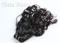 China Natural Black Virgin Brazilian Water Wave Human Hair Extensions 18 Inch 100g for sale