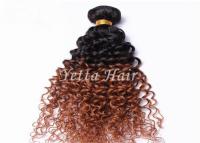China Highlighted Deep Curly Remy Ombre Human Hair Extensions 12-30 Inch for Black Women for sale