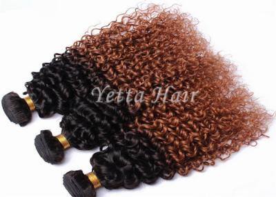 China Light Brown T1B/30 Ombre Remy Human Hair Weave 100% Virgin Brazilian 12-30 Inch No Tangle for sale