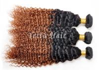 China Light Brown T1B/30 Ombre Remy Human Hair Weave 100% Virgin Brazilian 12-30 Inch No Tangle for sale