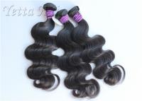 China Natural Black Soft Peruvian Body Wave Virgin Hair 12-30 Inch Weave for sale