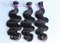China Natural Black Soft Peruvian Body Wave Virgin Hair 12-30 Inch Weave for sale