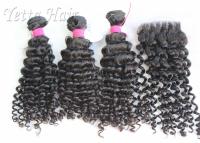 China Deep Curly Brazilian Virgin Hair Weave 8A Grade 100g Human Hair Extensions No Chemical for sale