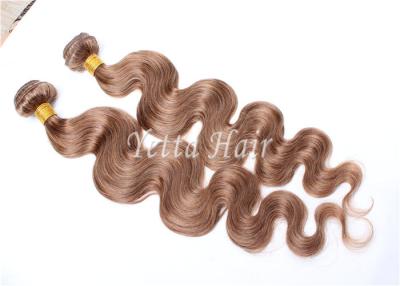 China Unprocessed Light Brown Virgin Human Hair Extensions Without Shedding for sale