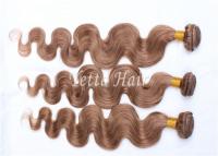 China Unprocessed Light Brown Virgin Human Hair Extensions Without Shedding for sale