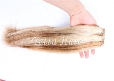 China 20 Inch White Blonde Russian Remy Human Hair Extensions 100g Tangle Free for sale