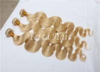 China Bleach Blonde Virgin Human Hair Extensions 8A Grade 12-30 Inch No Smell for sale