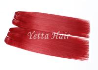 China Bright Red Eurasian Remy Human Hair Weave 16 Inch 100g Virgin Unprocessed Hair Extensions for sale