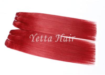 China Bright Red Eurasian Remy Human Hair Weave 16 Inch 100g Virgin Unprocessed Hair Extensions for sale