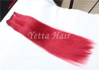 China Bright Red Eurasian Remy Human Hair Weave 16 Inch 100g Virgin Unprocessed Hair Extensions for sale