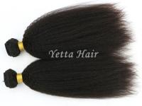China Grade AAAAAAA Peruvian Kinky Straight Human Hair Weave 12-30 Inch Tangle Free for sale