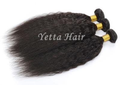 China Grade AAAAAAA Peruvian Kinky Straight Human Hair Weave 12-30 Inch Tangle Free for sale