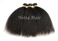 China Grade AAAAAAA Peruvian Kinky Straight Human Hair Weave 12-30 Inch Tangle Free for sale