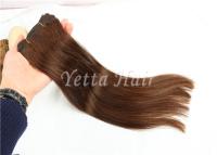 China Chocolate Virgin Human Hair Extensions 12-30 Inch No Lice No Nits Tangle Free for sale