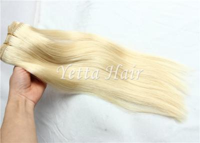 China Ash Blonde Virgin Remy Human Hair Extensions 8A Grade 100g Straight Russian Hair for sale