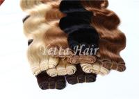 China Full Cuticle Blonde 100% Brazilian Virgin Human Hair Extensions Double Drawn 18 Inch for sale