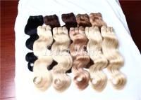 China Full Cuticle Blonde 100% Brazilian Virgin Human Hair Extensions Double Drawn 18 Inch for sale