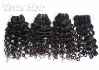 China Natural Black Brazilian Virgin Human Hair Curly Weave 8-40 Inch 100g No Shedding for sale