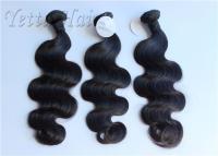 China Natural Black Malaysian Virgin Human Hair Extensions 14-36 Inch Tangle Free Full Ends for sale