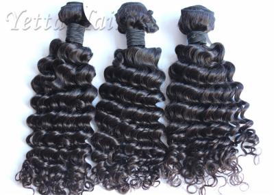 China 100% Virgin Malaysian Hair Extensions Deep Curly 18 Inch Jet Black for Ladies for sale
