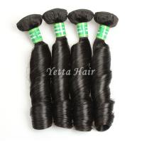 China 7A Spiral Curl Peruvian Virgin Hair 100% Human Hair Weave 18 Inch No Tangle No Shedding for sale