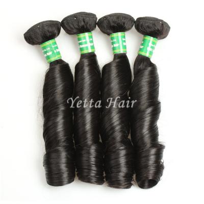 China 7A Spiral Curl Peruvian Virgin Hair 100% Human Hair Weave 18 Inch No Tangle No Shedding for sale