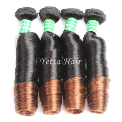 China Two Tone Ombre Peruvian Virgin Remy Hair Romance Spiral Curl 12-24 Inch for sale