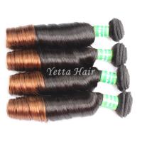 China Dark Brown Peruvian Virgin Hair Weave 12-24 Inch Ombre Two Tone Hair Extensions for sale