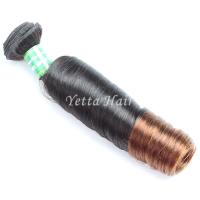 China Dark Brown Peruvian Virgin Hair Weave 12-24 Inch Ombre Two Tone Hair Extensions for sale