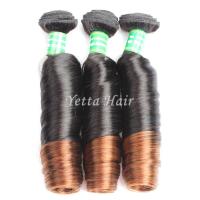China 7A Peruvian Virgin Hair Spiral Curl 100g Human Hair Weave 12-24 Inch Ombre for sale