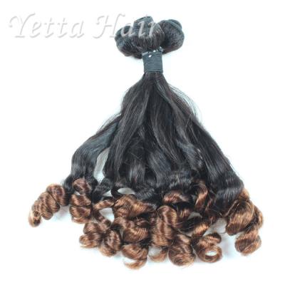 China Funmi Virgin Remy Indian Human Hair Two Tone Natural Extensions 100g 8-18inch for sale