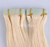 China 100% Human Hair Tape In Extensions 14 Inch Silky Straight 613 Blonde for sale