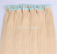 China 100% Human Hair Tape In Extensions 14 Inch Silky Straight 613 Blonde for sale