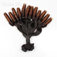 China 100% Virgin Brazilian Hair Weft 16 Inch Ombre Spiral Curl Double Weft for sale