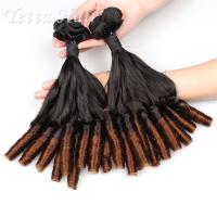 China 100% Virgin Brazilian Hair Weft 16 Inch Ombre Spiral Curl Double Weft for sale