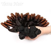 China Indian Natural Funmi Hair Weave Ombre Spiral Curl 100% Virgin Human Hair Extensions 12inch for sale