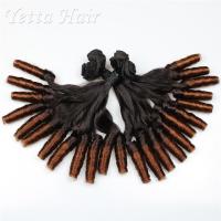 China Indian Natural Funmi Hair Weave Ombre Spiral Curl 100% Virgin Human Hair Extensions 12inch for sale