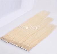China 100% Virgin Human Hair Pre Bonded Tape in Extensions 14-24 Inch Straight Weft for sale