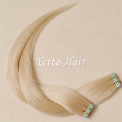 China 100% Virgin Human Hair Pre Bonded Tape in Extensions 14-24 Inch Straight Weft for sale
