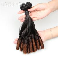 China Ombre Spiral Curl Funmi Virgin Human Hair Extensions 100g 8-18inch No Tangle No Shedding for sale