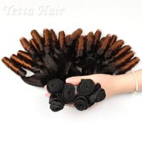 China Ombre Spiral Curl Funmi Virgin Human Hair Extensions 100g 8-18inch No Tangle No Shedding for sale
