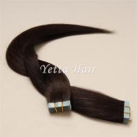 China Chocolate Pre Bonded Human Hair Extensions 14-24 Inch Tape In Virgin Remy Hair 40g Set for sale