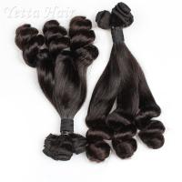 China Brazilian Virgin Funmi Hair Weave 8 to 18 Inch Double Drawn Curly Human Hair 100g for sale