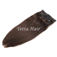 China Brazilian Remy Human Hair Clip In Extensions 100g 22 Inch Silky Straight 7 Pieces for sale