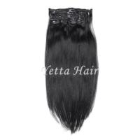 China 7a Brazilian Remy Human Hair Clip In Hair Extensions 16-24 Inch No Tangle No Shedding for sale